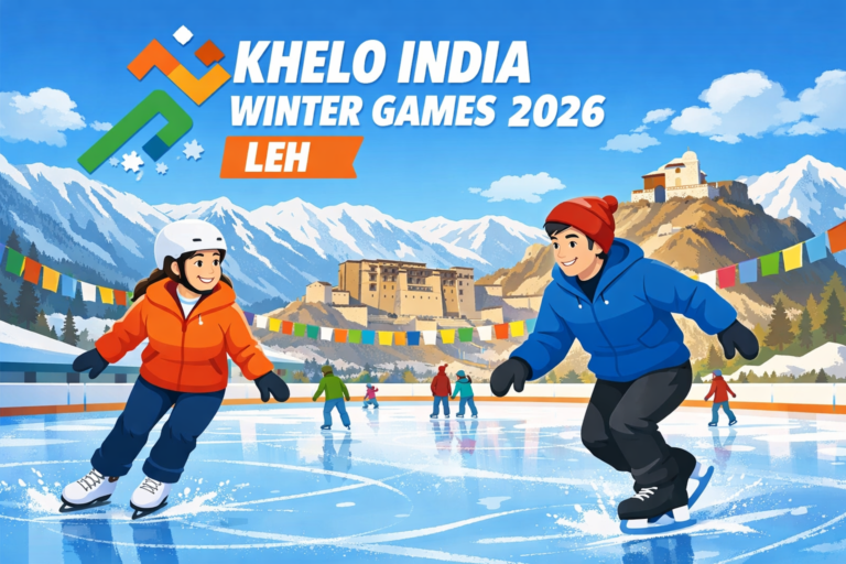 Ice Skating at Khelo India Winter Games 2026 in Leh - DD Sports Live TV